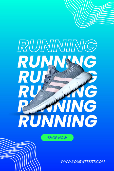 Plantilla de Running Shoes Promotion Poster Flyer Template | PosterMyWall