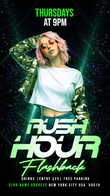 Rush Hour Night Template | PosterMyWall