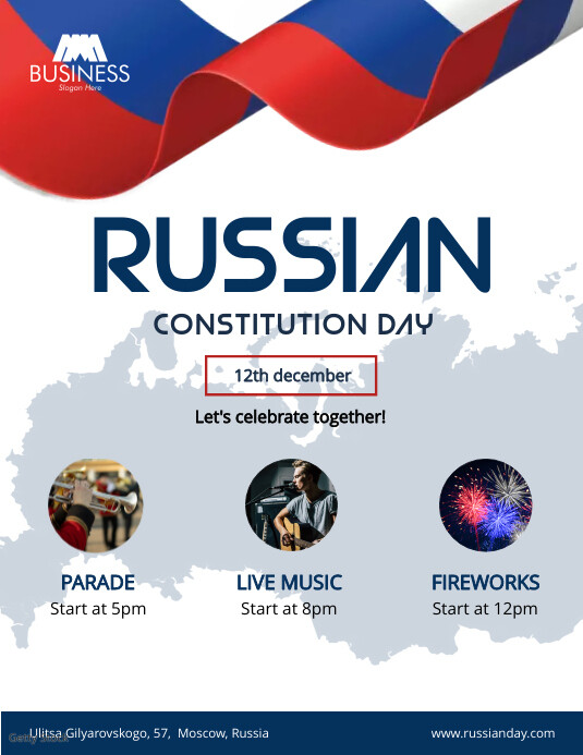 Copy of Russian constitution day template | PosterMyWall