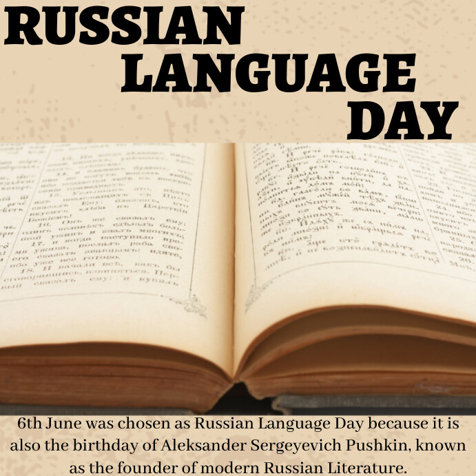 Copy of russian language day | PosterMyWall