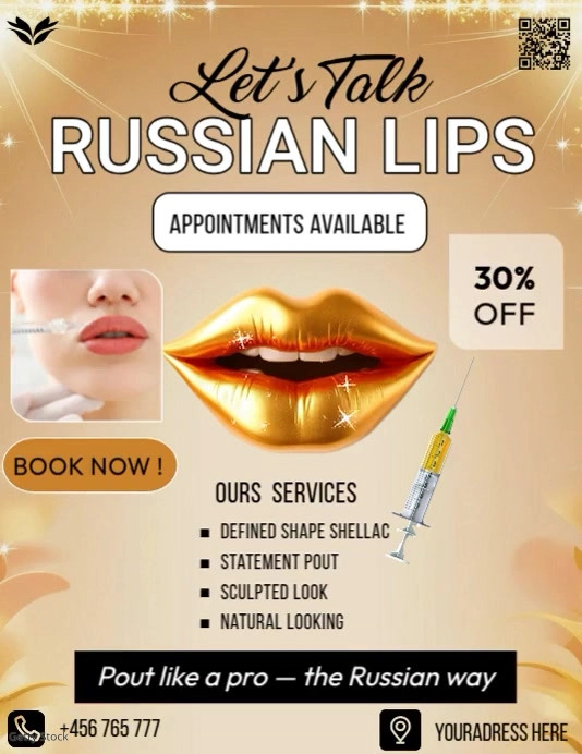 Russian Lips Flyer Template | PosterMyWall