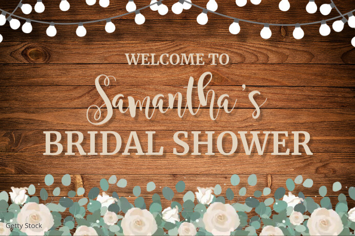 Szablon Rustykalnej Plakatem Powitalnym Dla Nowożeńców | PosterMyWall