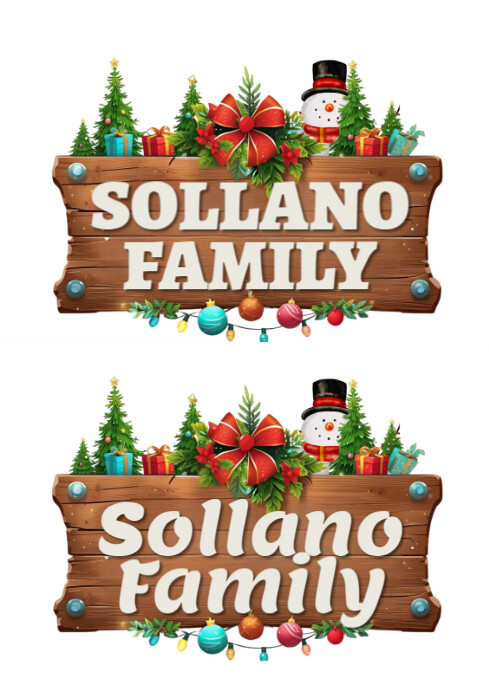 Rustic Christmas Family Name Sign Template | PosterMyWall
