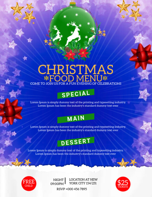 Rustic Christmas Menu Templates | PosterMyWall