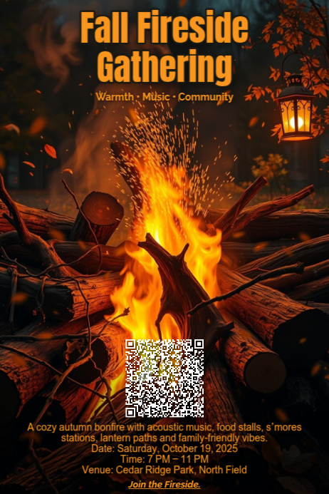 Rustic Ember Night Event Poster Template | PosterMyWall