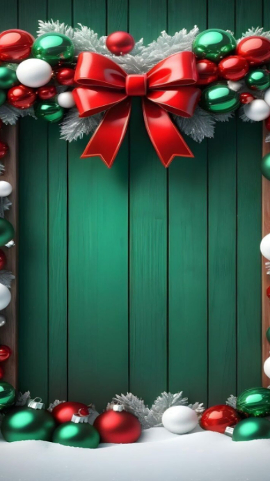 Modèle Rustic green Christmas frame | PosterMyWall