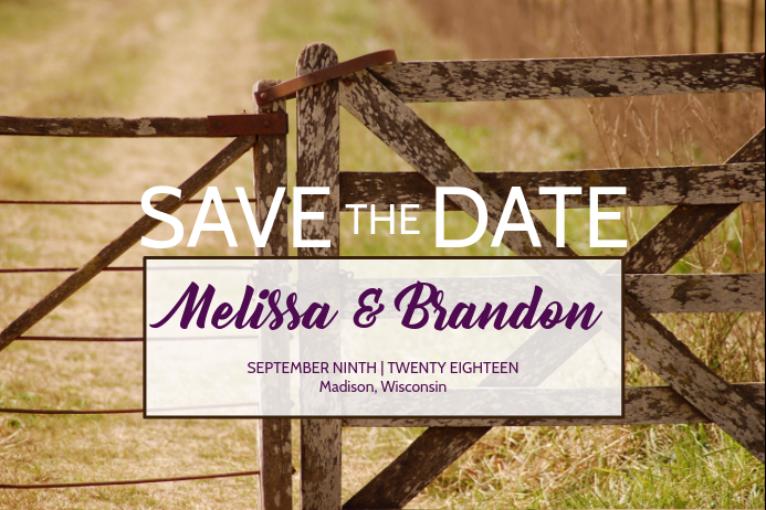 Rustic Save the Date Template | PosterMyWall