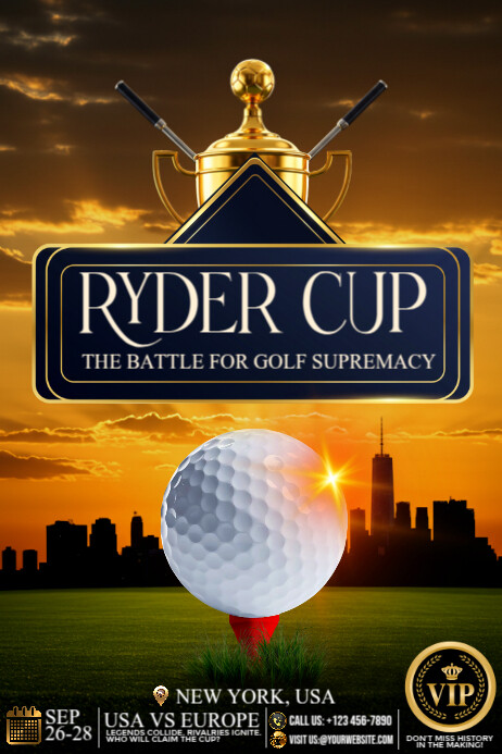 Plantilla de Ryder Cup Golf Championship 2025 | PosterMyWall