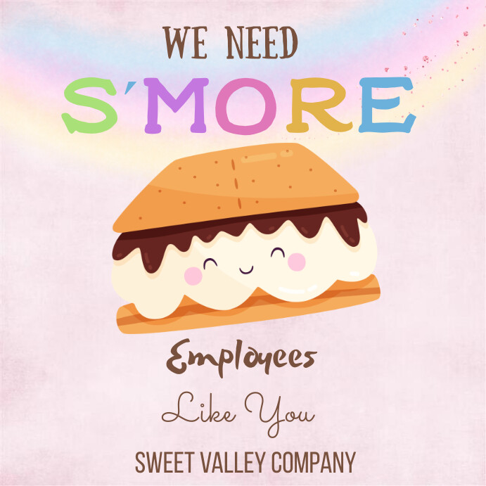 S'mores Employee Gift Tag Template | PosterMyWall