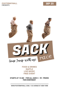 Sack Race Flyer Template | PosterMyWall