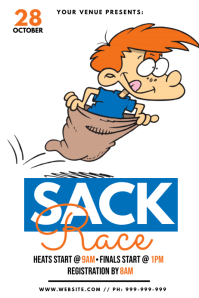 Sack Race Flyer Template | PosterMyWall