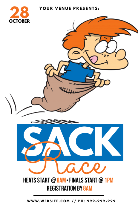 Sack Race Poster Template | PosterMyWall