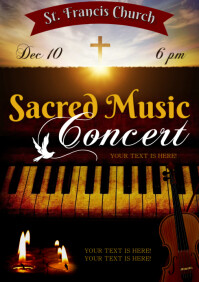 SACRED MUSIC CONCERT FLYER Template | PosterMyWall