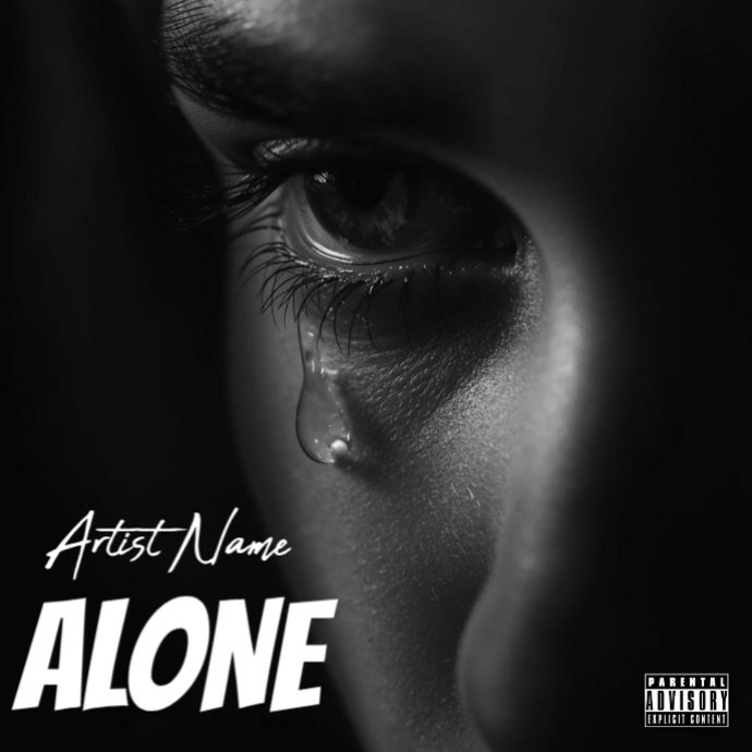 sad album cover alone album cover Template | PosterMyWall