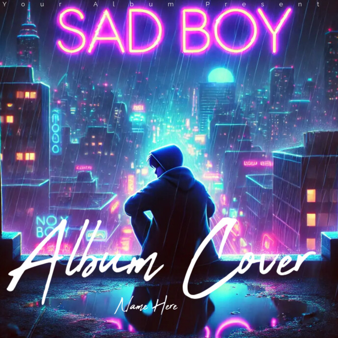 Sad boy album cover design Template | PosterMyWall