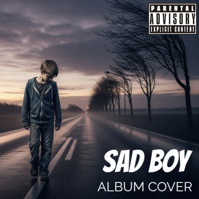 Plantilla de Sad Boy Album Cover | PosterMyWall