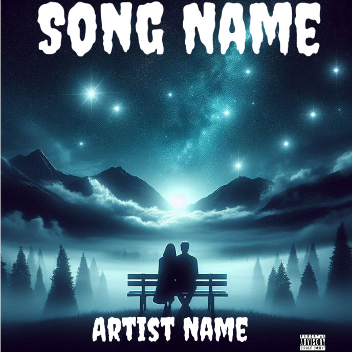 Sad couple in bench mixtape album cover Template | PosterMyWall