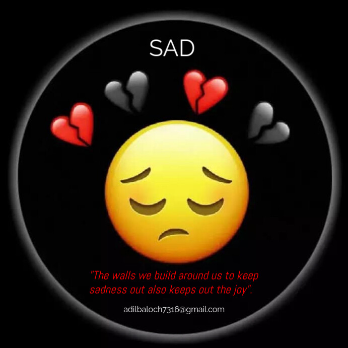 Modèle Sad dp | PosterMyWall