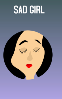 Sad girl book cover Template | PosterMyWall