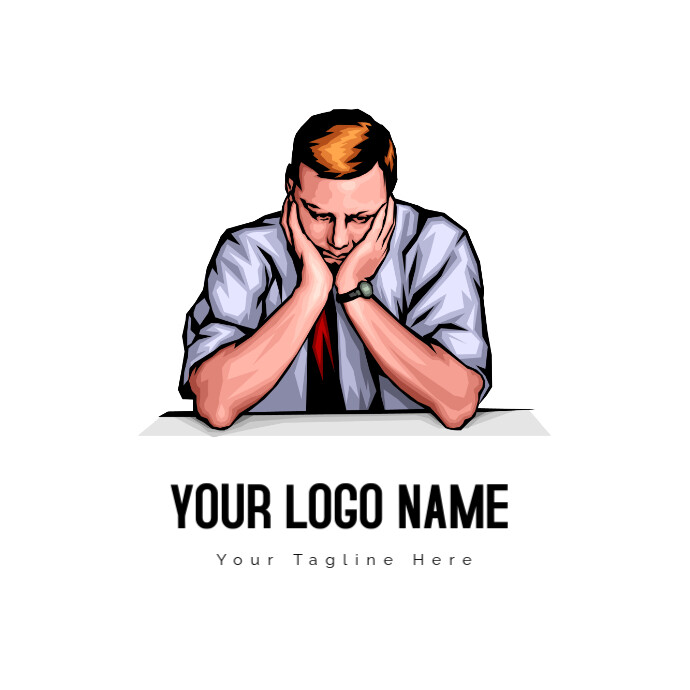 Sadness Person Depression Logo Template | PosterMyWall