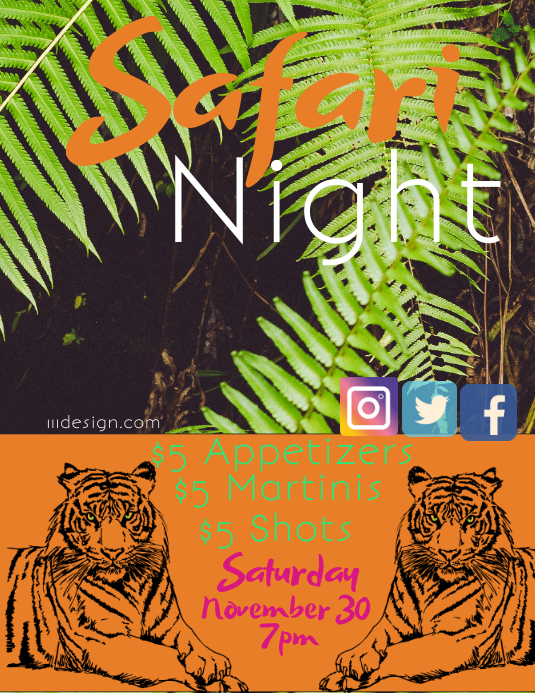 Safari night Template | PosterMyWall