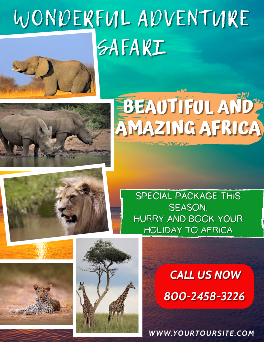 Copy of Safari Tour Flyer Template | PosterMyWall