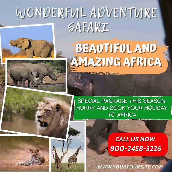 Safari Tour Video Template | PosterMyWall