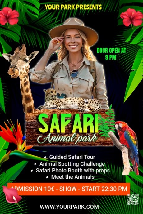 safari Wild adventure invitation Design Template | PosterMyWall
