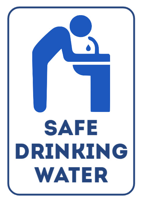 Safe Drinking Water Sign Template Editable Printable Clean Water ...