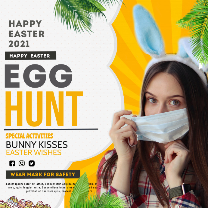 safe Easter, Happy Easter Template | PosterMyWall