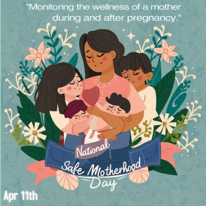 Safe motherhood day template | PosterMyWall