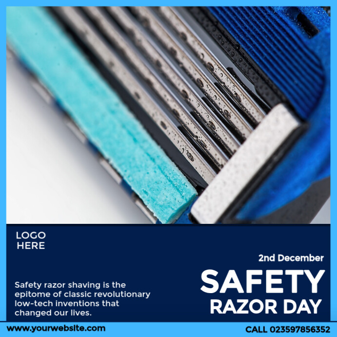 Copy of Safety Razor Day | PosterMyWall