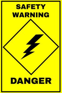 Warning Sign Custom Text Poster Template | PosterMyWall