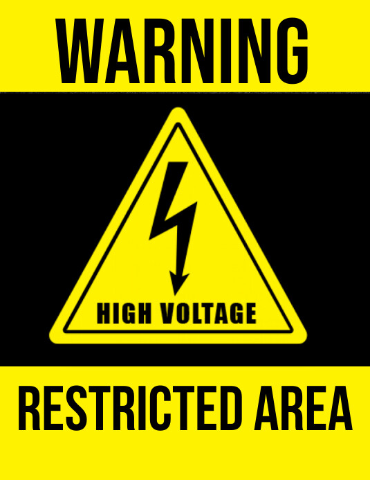 Safety sign Electric shock Template | PosterMyWall