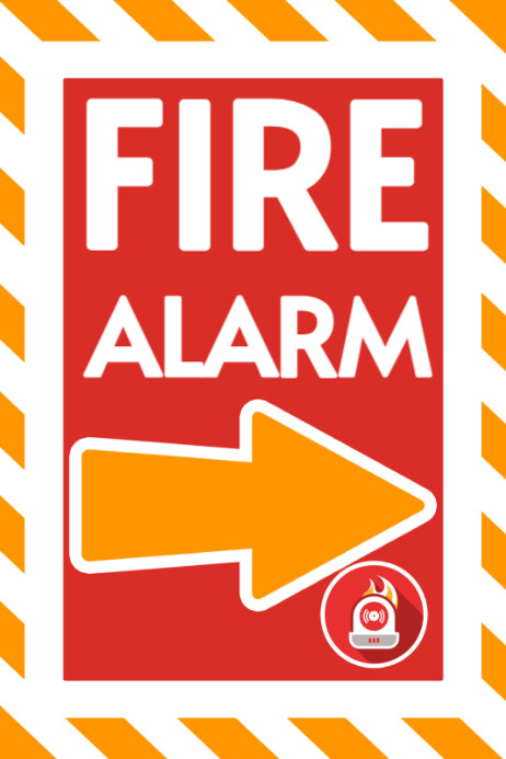 Copy of Safety Sign: Fire Alarm Sign Poster Template Design | PosterMyWall