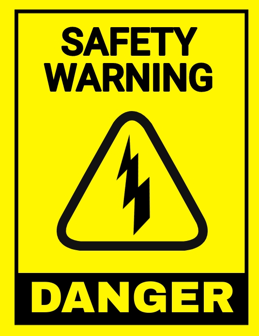 Copy of Safety warning | PosterMyWall