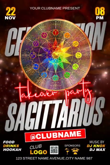 Sagittarius Takeover Party Template | PosterMyWall