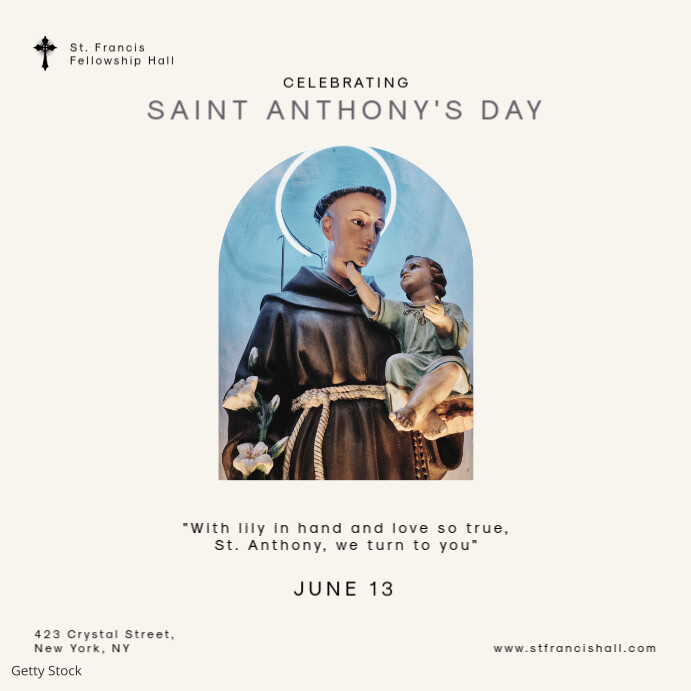 Saint Anthony's Day Square Template | PosterMyWall