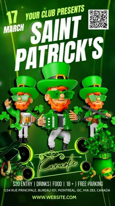 Copy of Saint Patrick's Day Karaoke Instagram Story | PosterMyWall