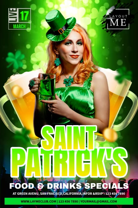 Plantilla de Saint Patrick's Celebration Video Poster | PosterMyWall