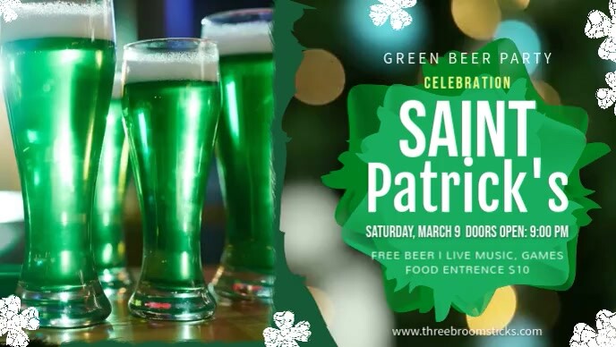 Saint Patrick's Day Facebook Cover Video Template | PosterMyWall