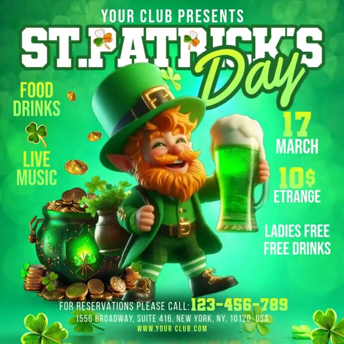 Plantilla de Saint Patrick's Day Instagram Post | PosterMyWall