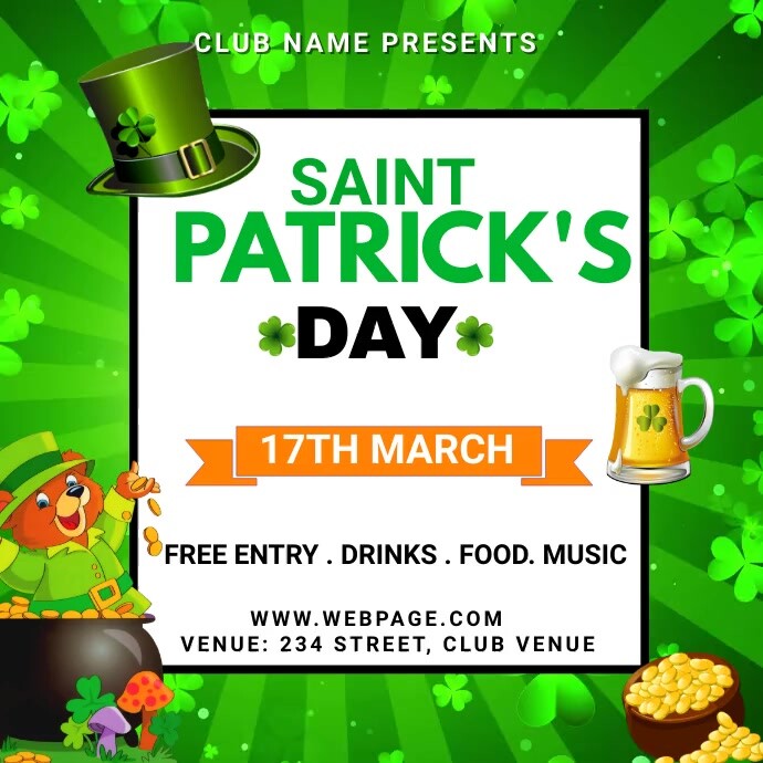 saint patrick's day instagram post Template | PosterMyWall