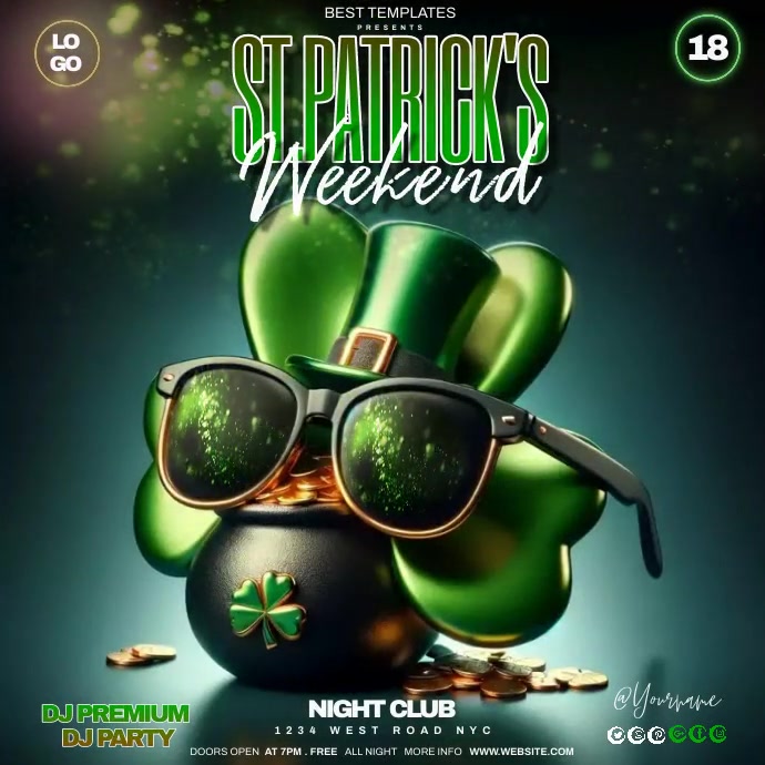 Copy of saint Patrick's day party design template | PosterMyWall