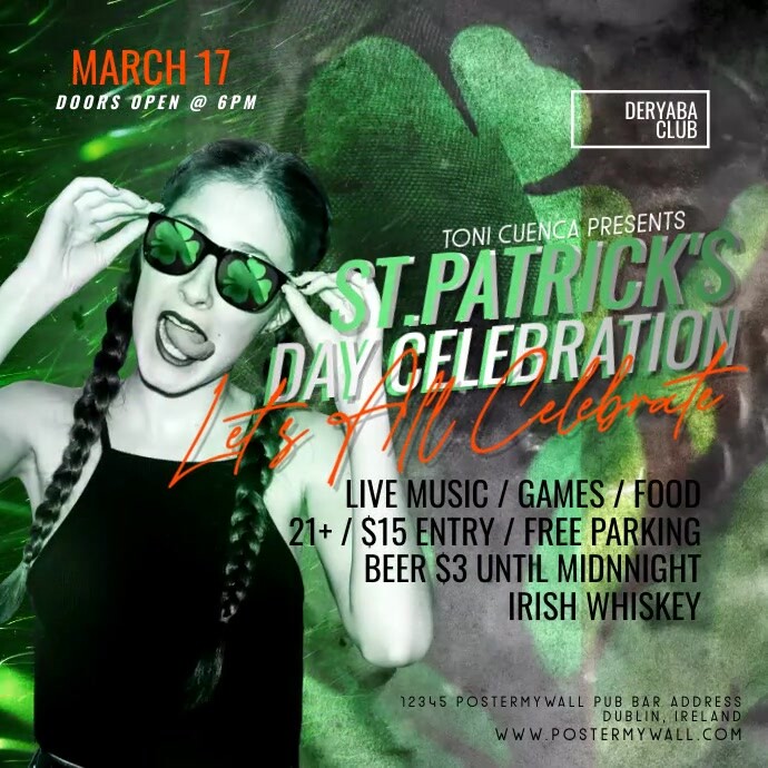 Plantilla de Saint Patrick's Day Video Flyer Instagram | PosterMyWall
