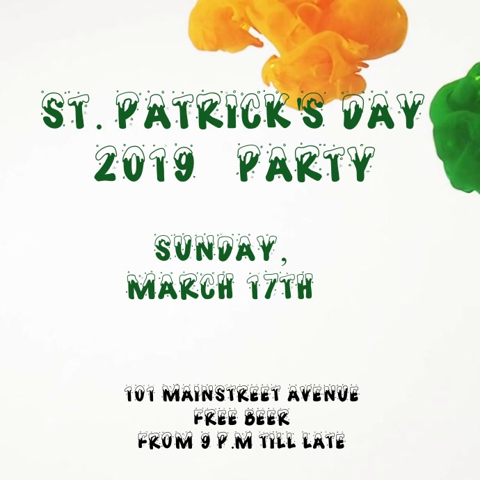 SAINT PATRICK'S VIDEO TEMPLATE | PosterMyWall