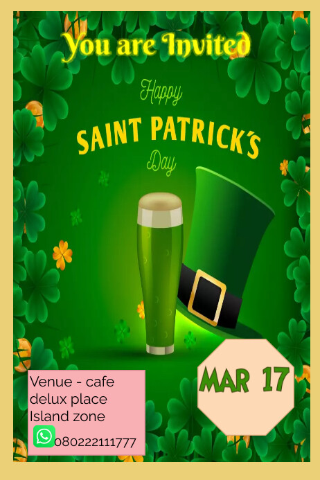saint Patrick Template | PosterMyWall