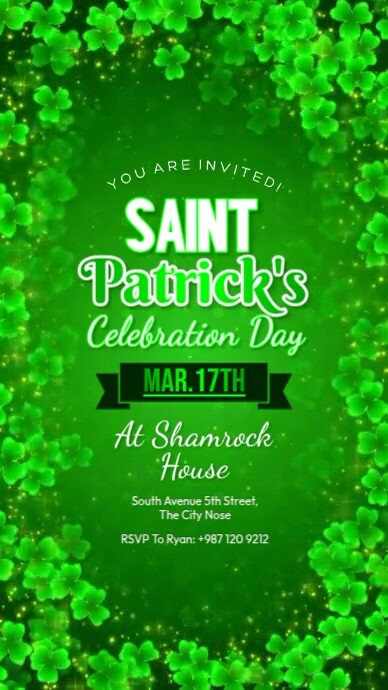 Saint Patricks Celebration Invitation Template | PosterMyWall