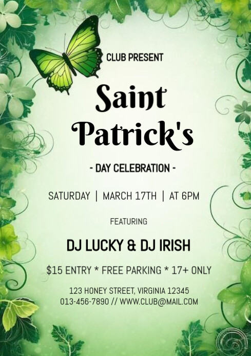 Saint Patricks Day A4 Template | PosterMyWall