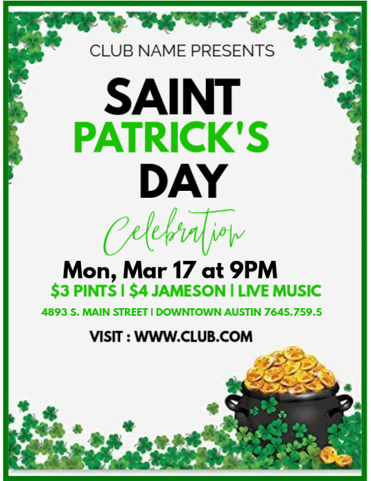 SAINT PATRICKS DAY Template | PosterMyWall